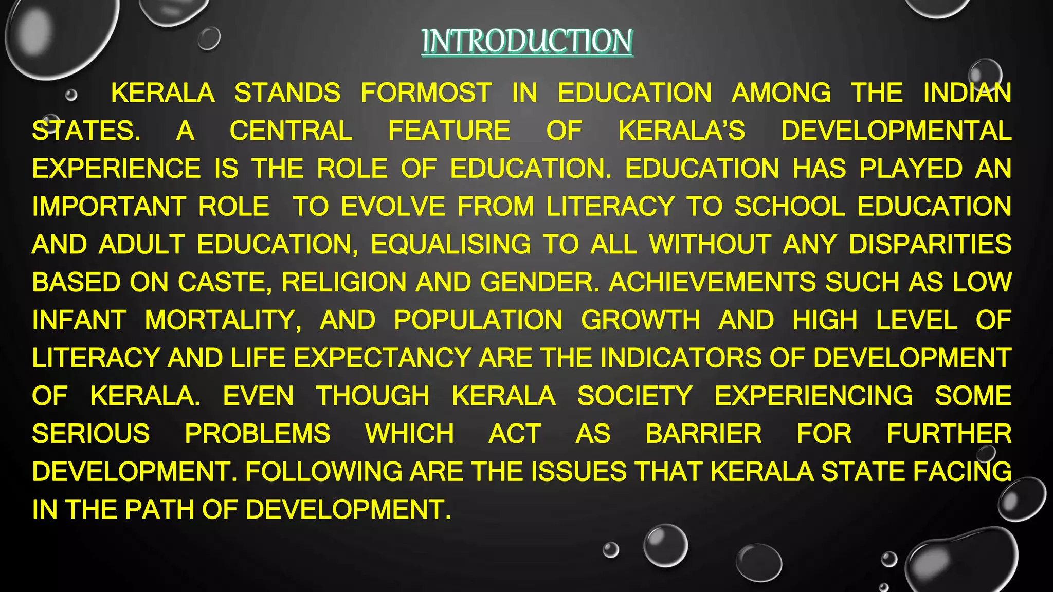 Issues in the development of kerala | PPT