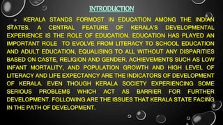 Issues in the development of kerala | PPT