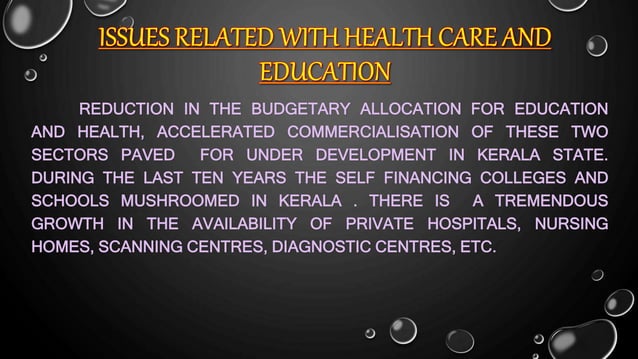 Issues in the development of kerala | PPT