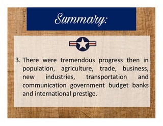 Economic Progress Under America | PPT