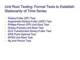Issues in time series econometrics | PPS