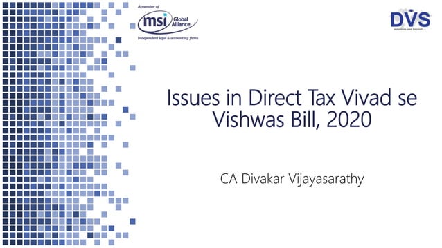 Issues in vivad se vishwas scheme 2020 | PPT
