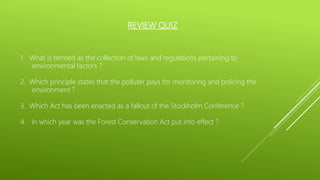 Issues involved in enforcement of environmental legislation | PPTX