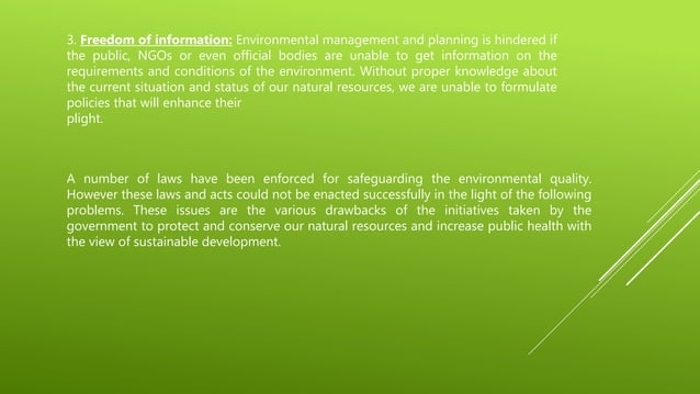 Issues involved in enforcement of environmental legislation | PPTX