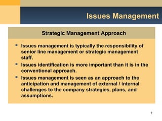 Issues management and crisis management | PPT