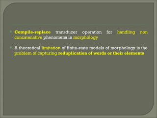 Issues & Morphological models NLP engineering | PPT