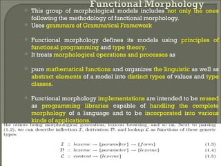 Issues & Morphological models NLP engineering | PPT