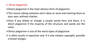 Issues of plagiarism in classroom | PPTX