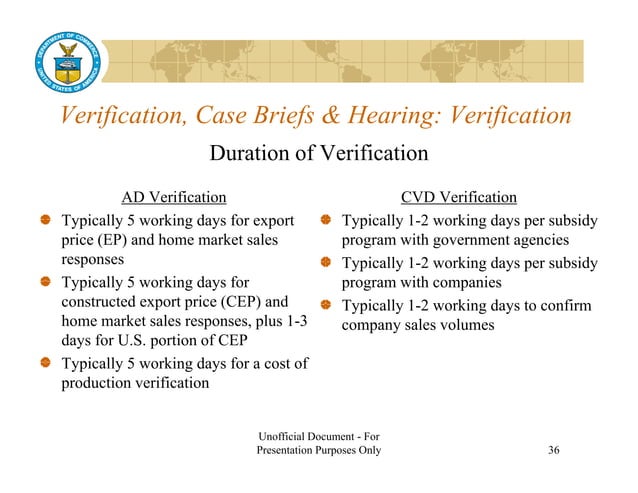 Issues of Procedure in AD/CVD Cases | PPT