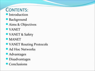 Issues of routing in vanet | PPT