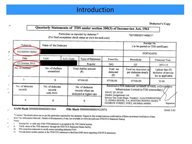 Issues on filing of e tds returns and statements