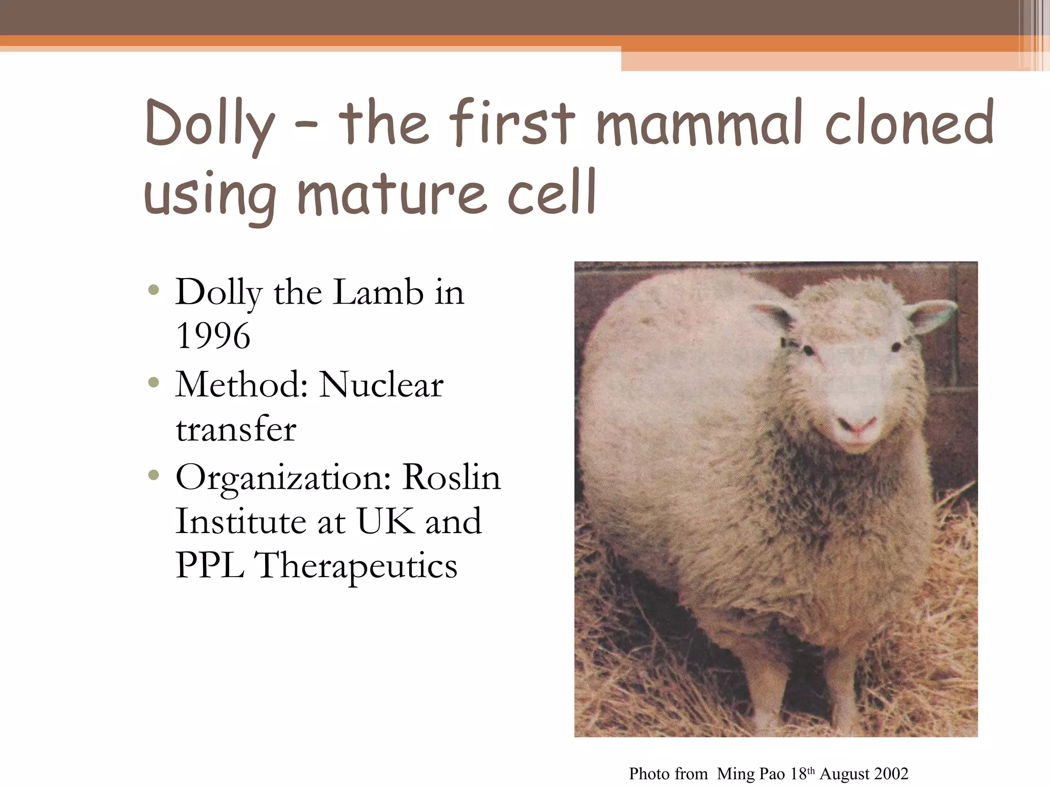 Issues related to reproductive and cloning techniques | PPT