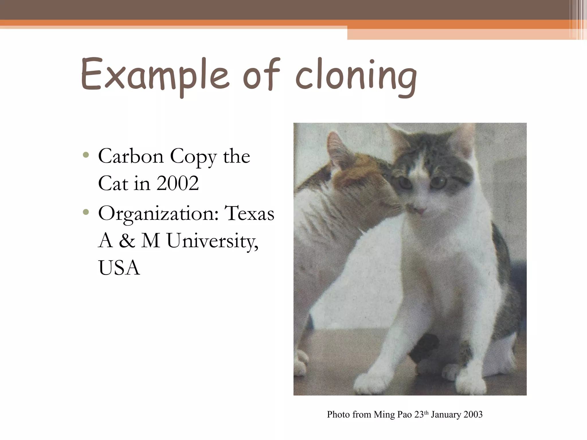 Issues related to reproductive and cloning techniques | PPT