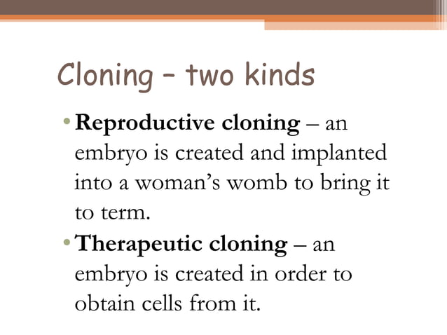 Issues related to reproductive and cloning techniques | PPT