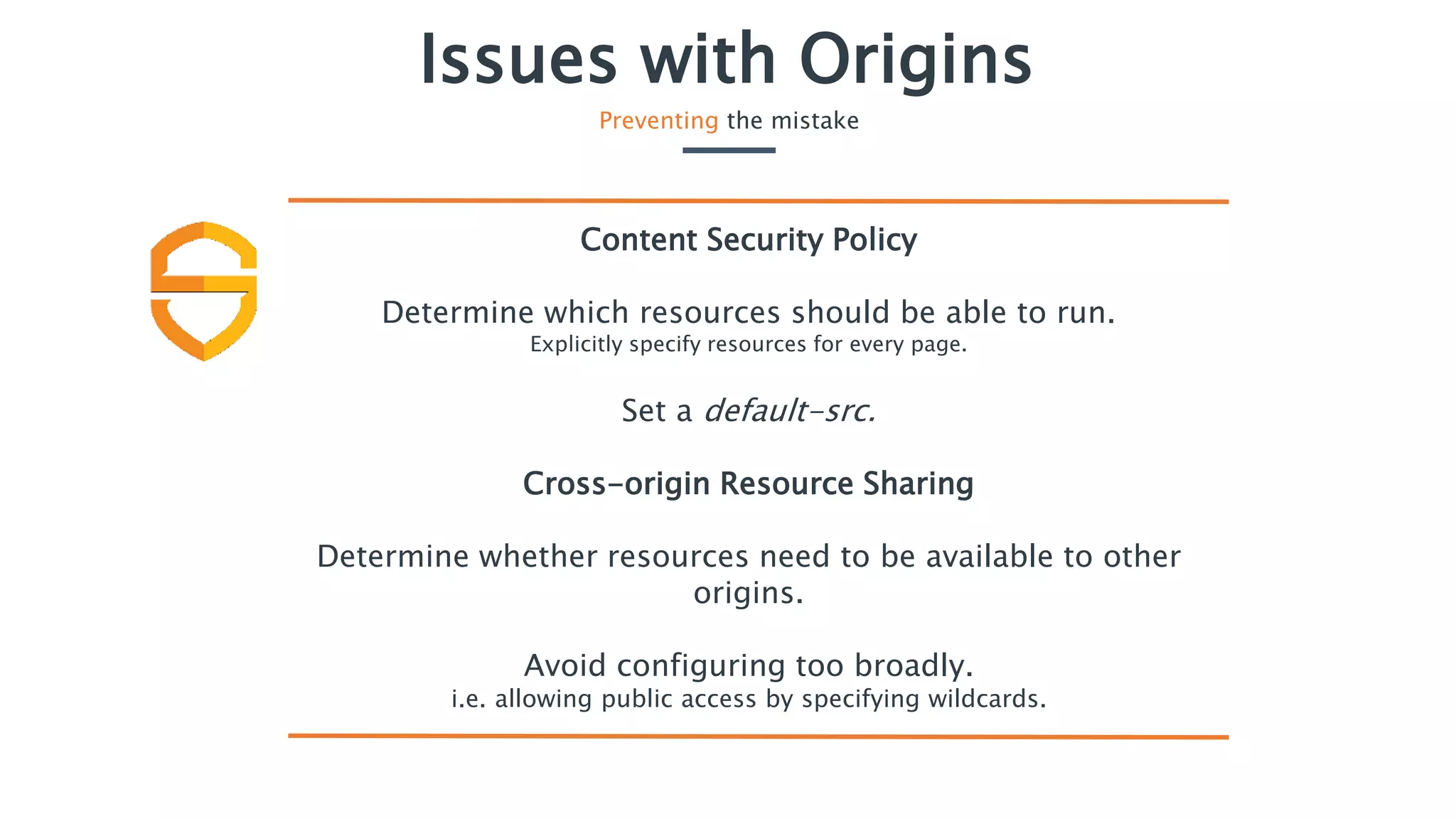 Secure Code Warrior - Issues with origins | PPT