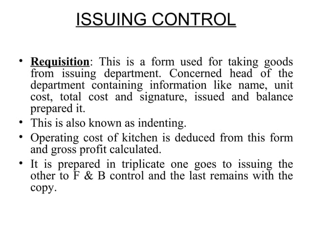 Issuing control | PPT