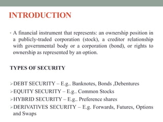 Issuing securities procedure and regulations | PPTX | Stocks and Bonds ...