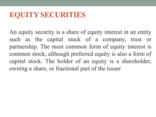 Issuing securities procedure and regulations | PPTX | Stocks and Bonds ...