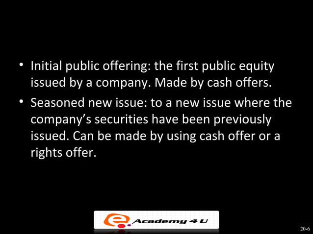 Issuing securities to the public | PPT