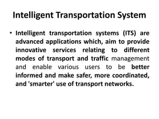 Intelligent Transportation Systems .pptx