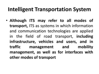Intelligent Transportation Systems .pptx