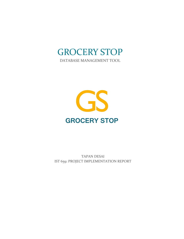 Grocery Station- Database Management System Project | PDF