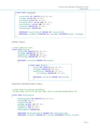 Grocery Station- Database Management System Project | PDF