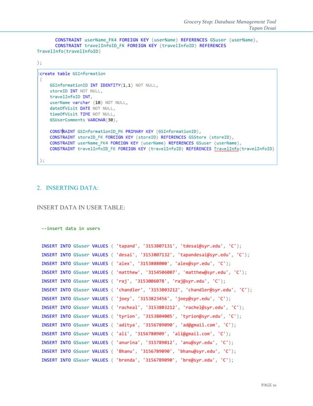Grocery Station- Database Management System Project | PDF