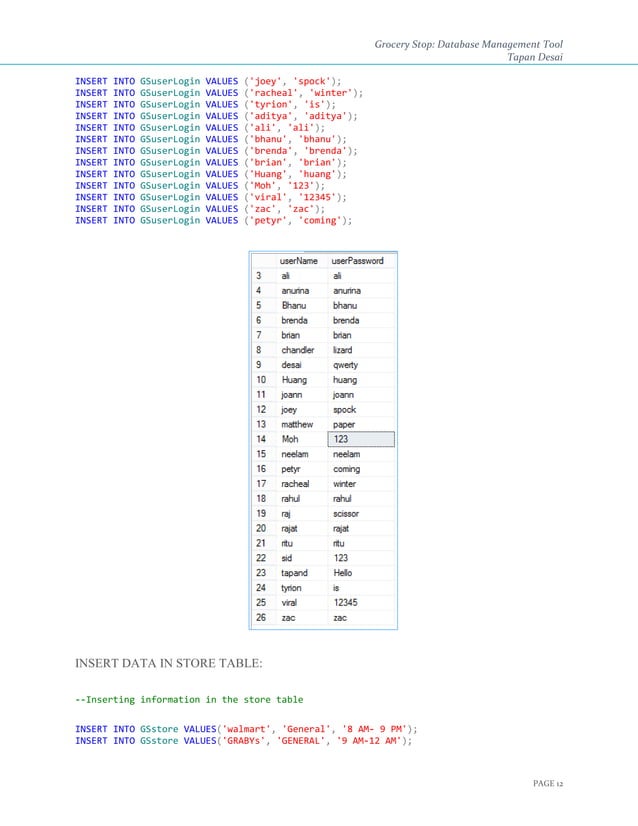 Grocery Station- Database Management System Project | PDF
