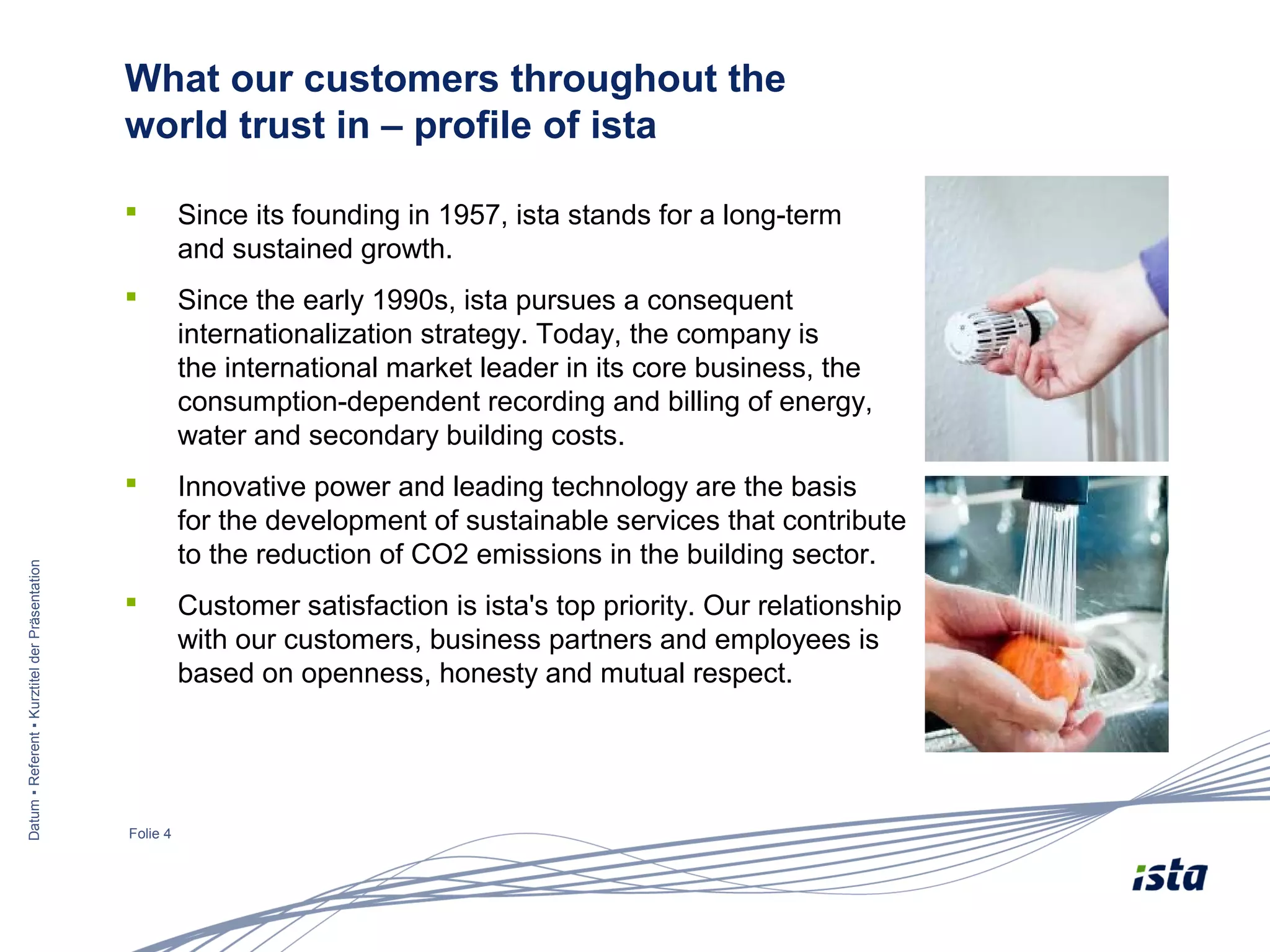 Company presentation - ista | PPT | Power and Energy Industry | Industries