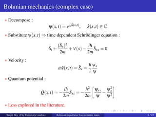 Bohmian trajectories from coherent states, Istanbul 3 July 2013 | PDF