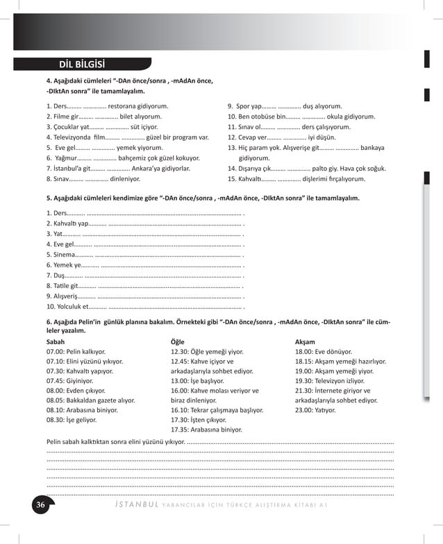 Istanbul A1 Çalışma Kitabi | PDF