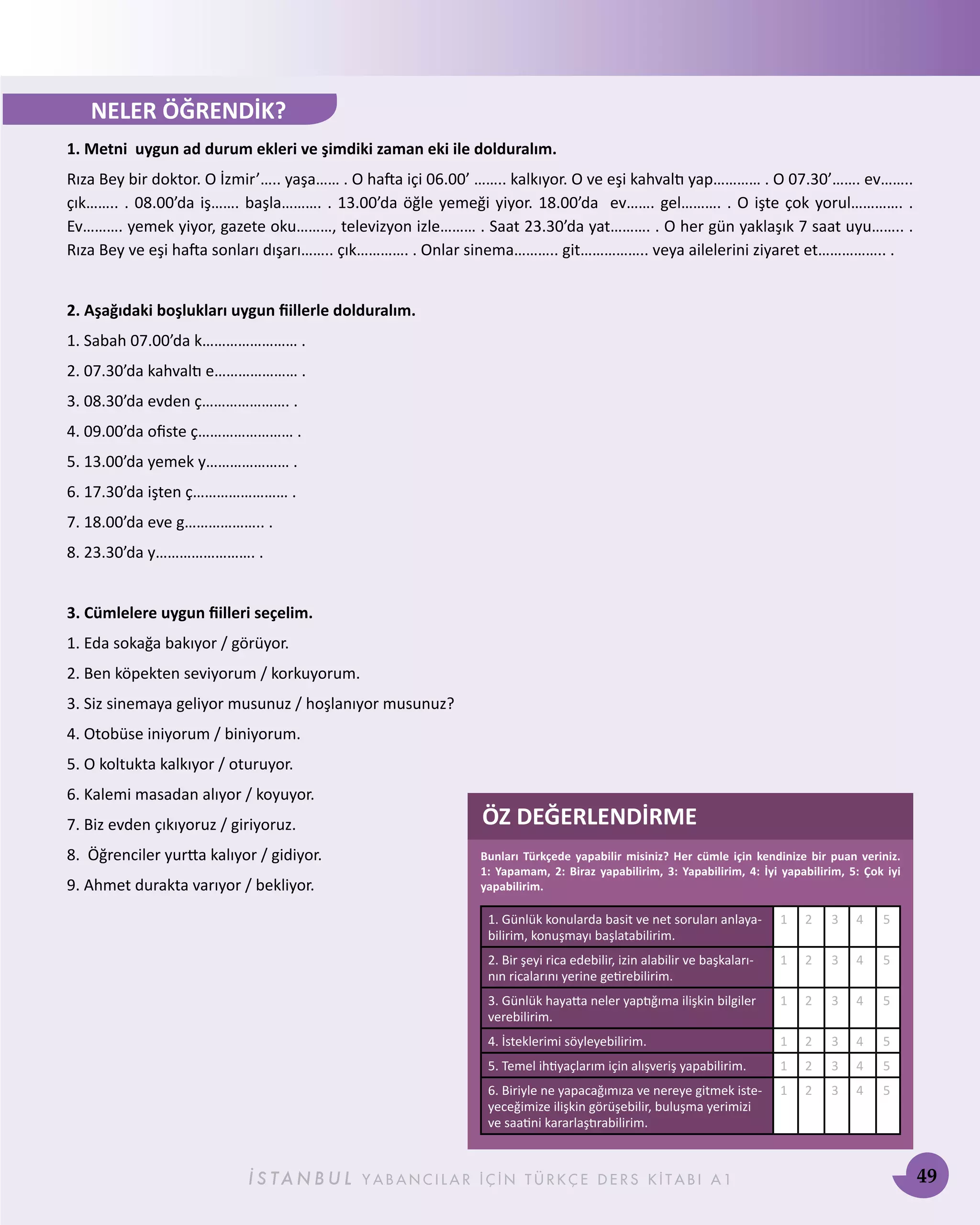 Istanbul A1 Ders Kitabi Arabic | PDF