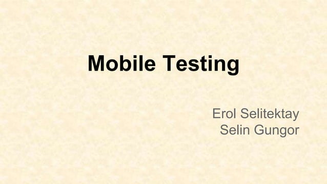 Mobile Testing | PPTX