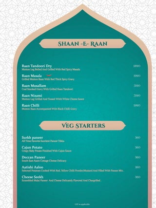 Istanbul Darbar Family Restaurant In Kurla. Menu | PDF
