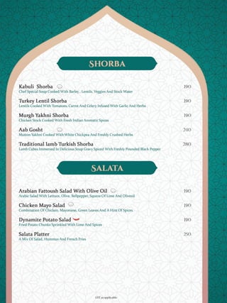 Istanbul Darbar Family Restaurant In Kurla. Menu | PDF