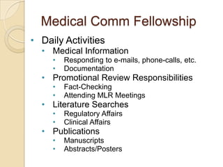 B&L Ista Pharmaceuticals Fellowship Report 2012-2013 | PPT