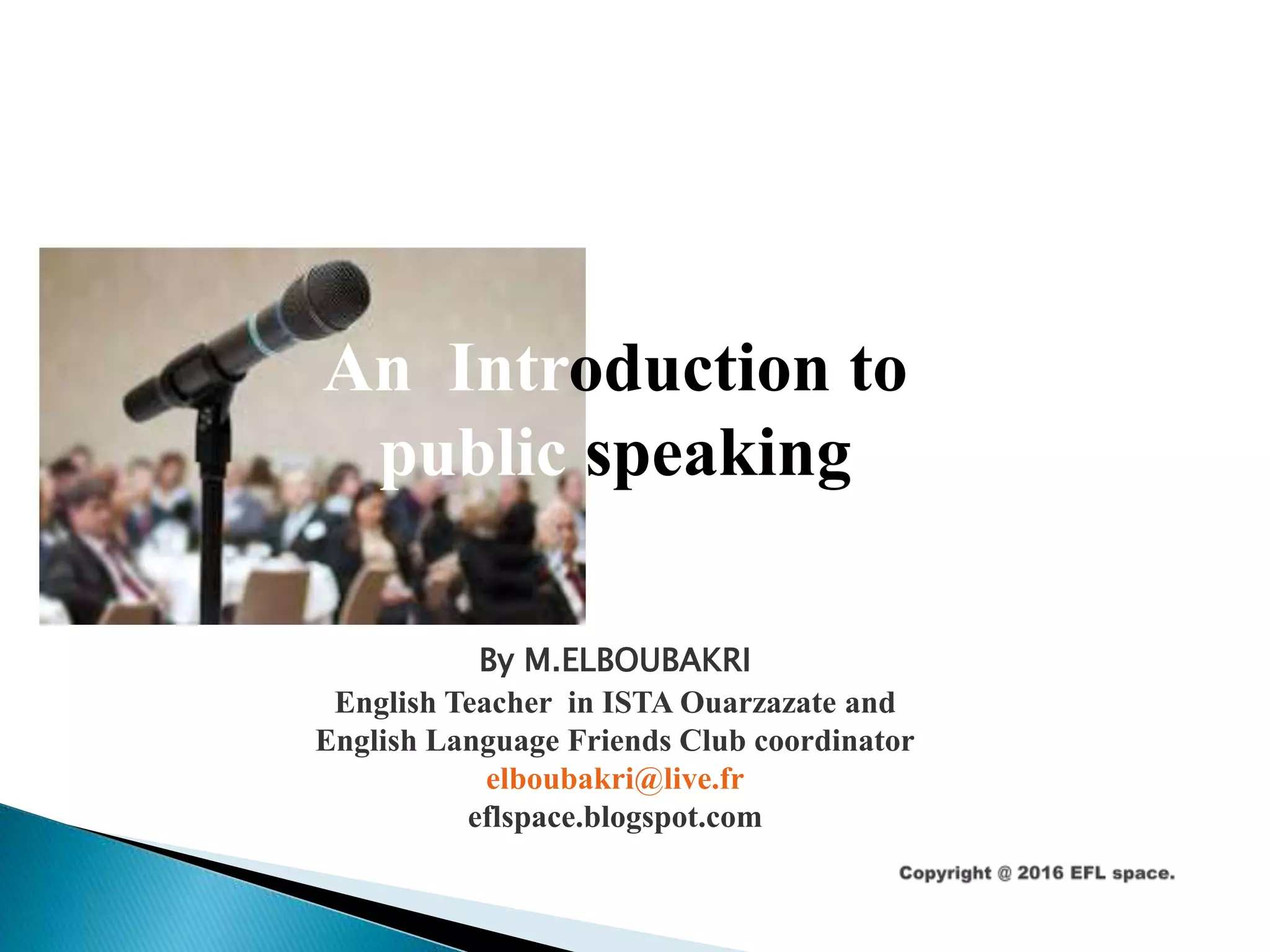 An introduction to public speaking | PPTX
