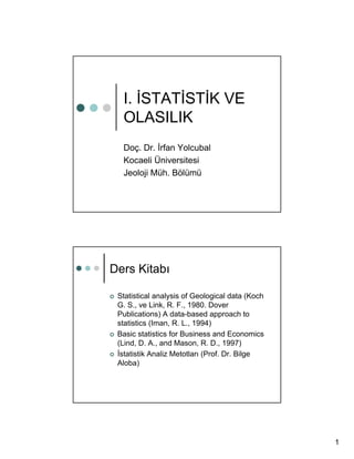 Istatistik ve olasilik_ders_notu | PDF