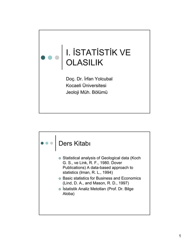 Istatistik ve olasilik_ders_notu | PDF