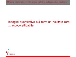 P. Vulpiani - Difficoltà e carenze nella rilevazione statistica sulla ...