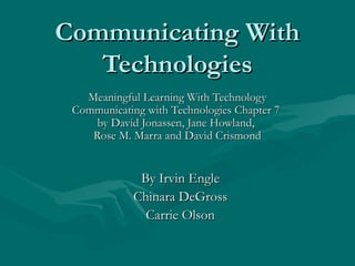 Istc 655 Chapter 7 Ppt | PPT | Web Conferencing | Computer Software and ...