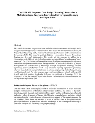 The ISTEAM Program | PDF