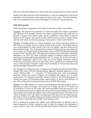 The ISTEAM Program | PDF