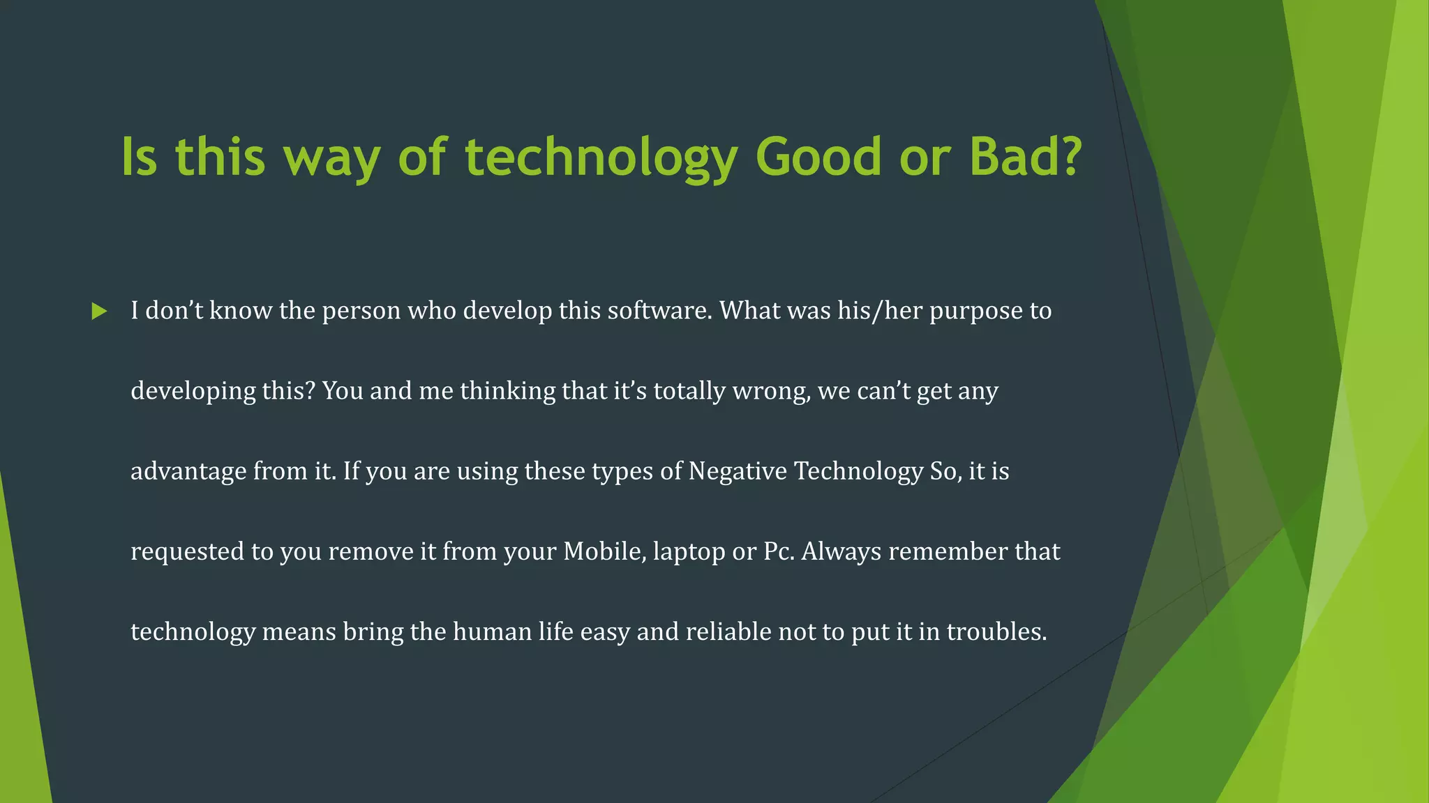 Is technology good or bad negative effects of technology | PPTX