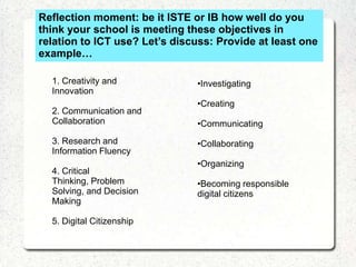 ISTE-NETS & IB ICT Learner Profile, A marriage made in Digital Heaven | PPT