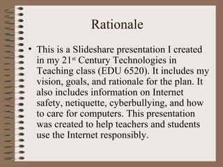 ISTE NETS Standards for Teachers: Evidence and Rationale Statements | PPT