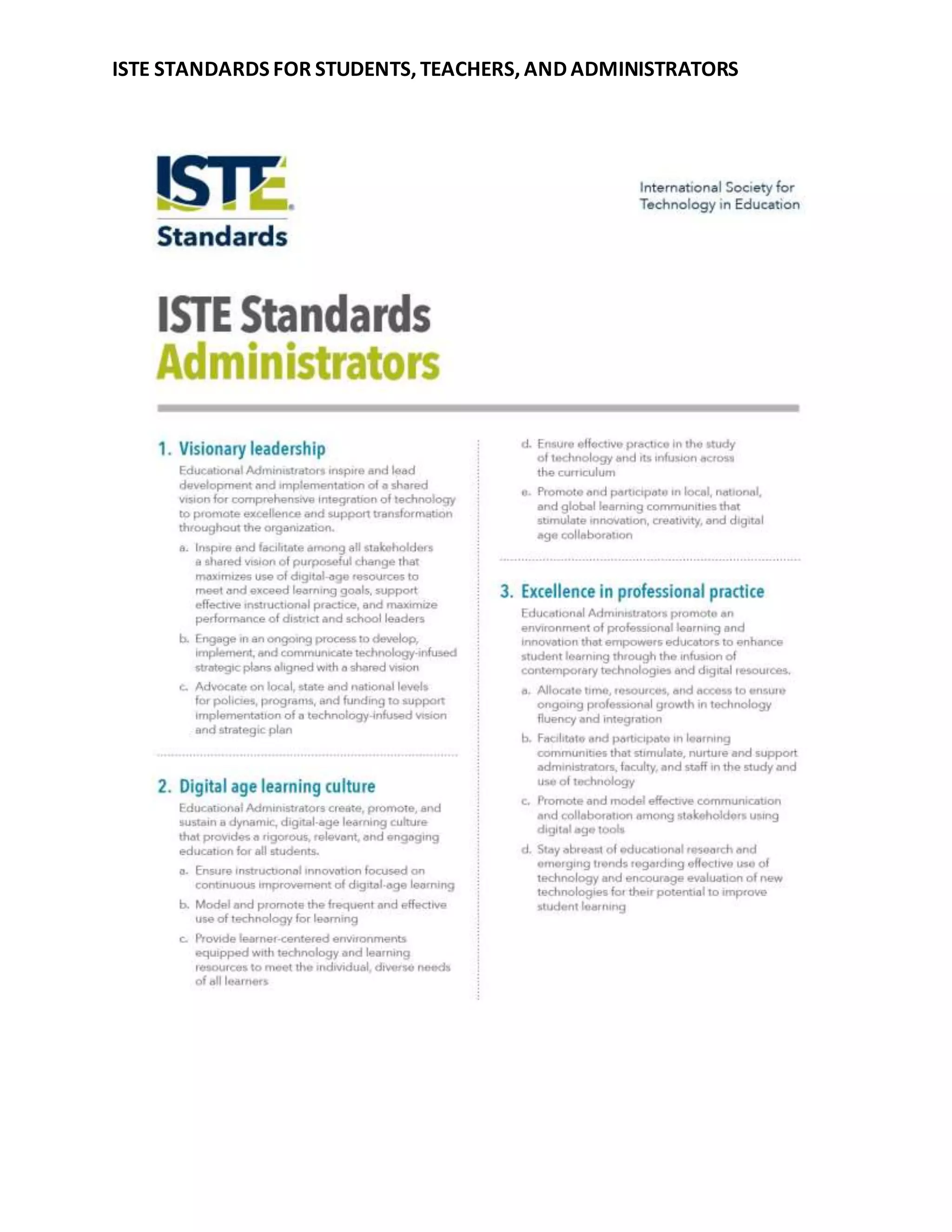 Iste standards | PDF