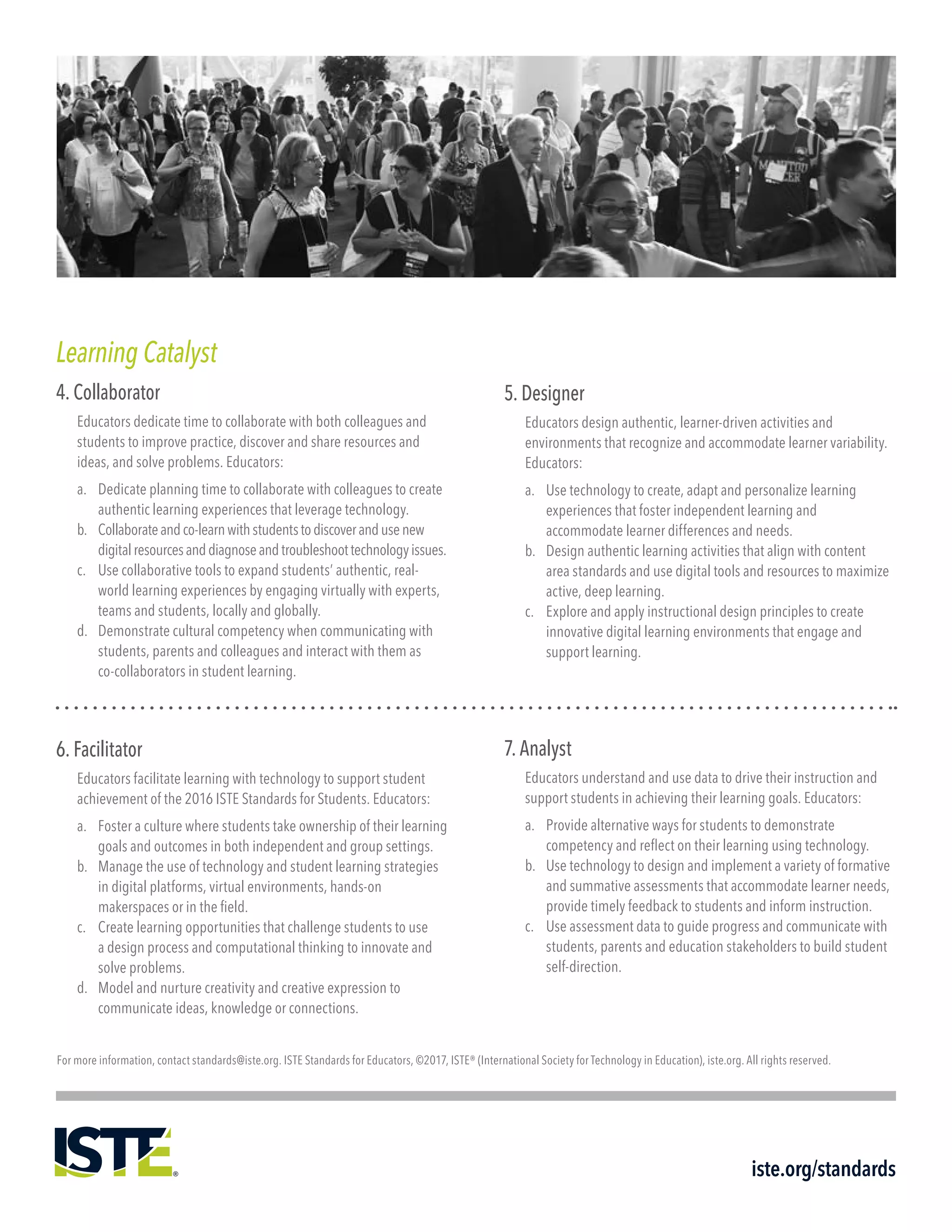 Iste standards for educators (permitted educational use) | PDF