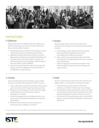 Iste standards for educators (permitted educational use) | PDF